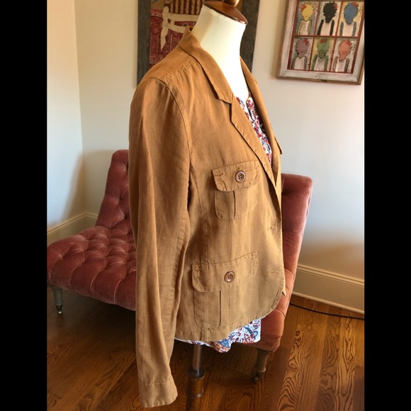 J. Crew | Jackets & Coats | J Crew Linen Cargo Jacket | Poshmark